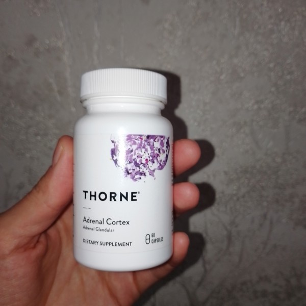 Thorne, кора надпочечников, 60 капсул (50 мг в 1 капсуле ...